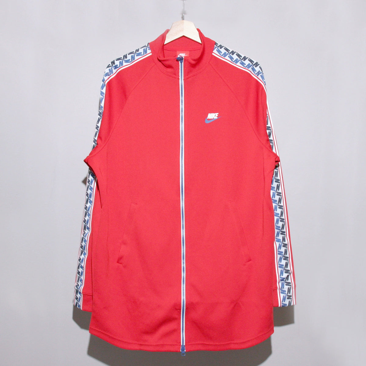 Nike Sportswear Taped Loose-Fit Track Jacket Red – Caltone